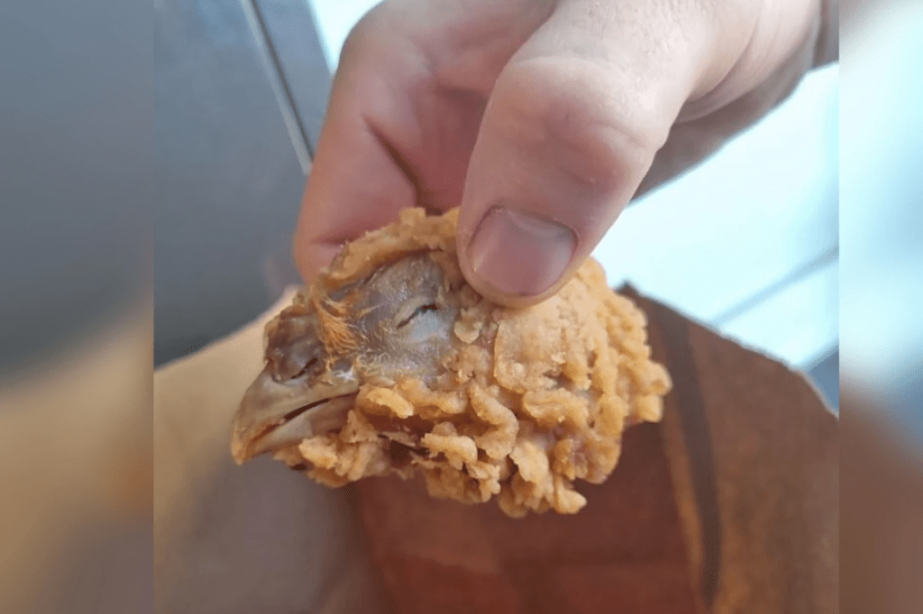Oh No Ma'am: Woman Finds Entire Chicken Head in Her Box of KFC Hot ...