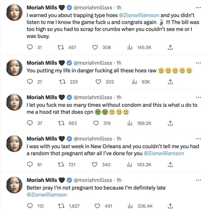 Big Mad Energy: OnlyFans Model Blasts Zion Williamson for Getting ...