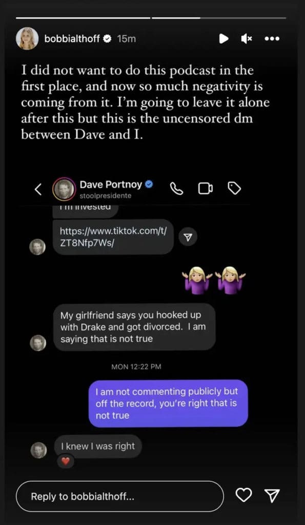 Bobbi Althoff Denies Hooking Up With Drake [Video] | www.lovebscott.com